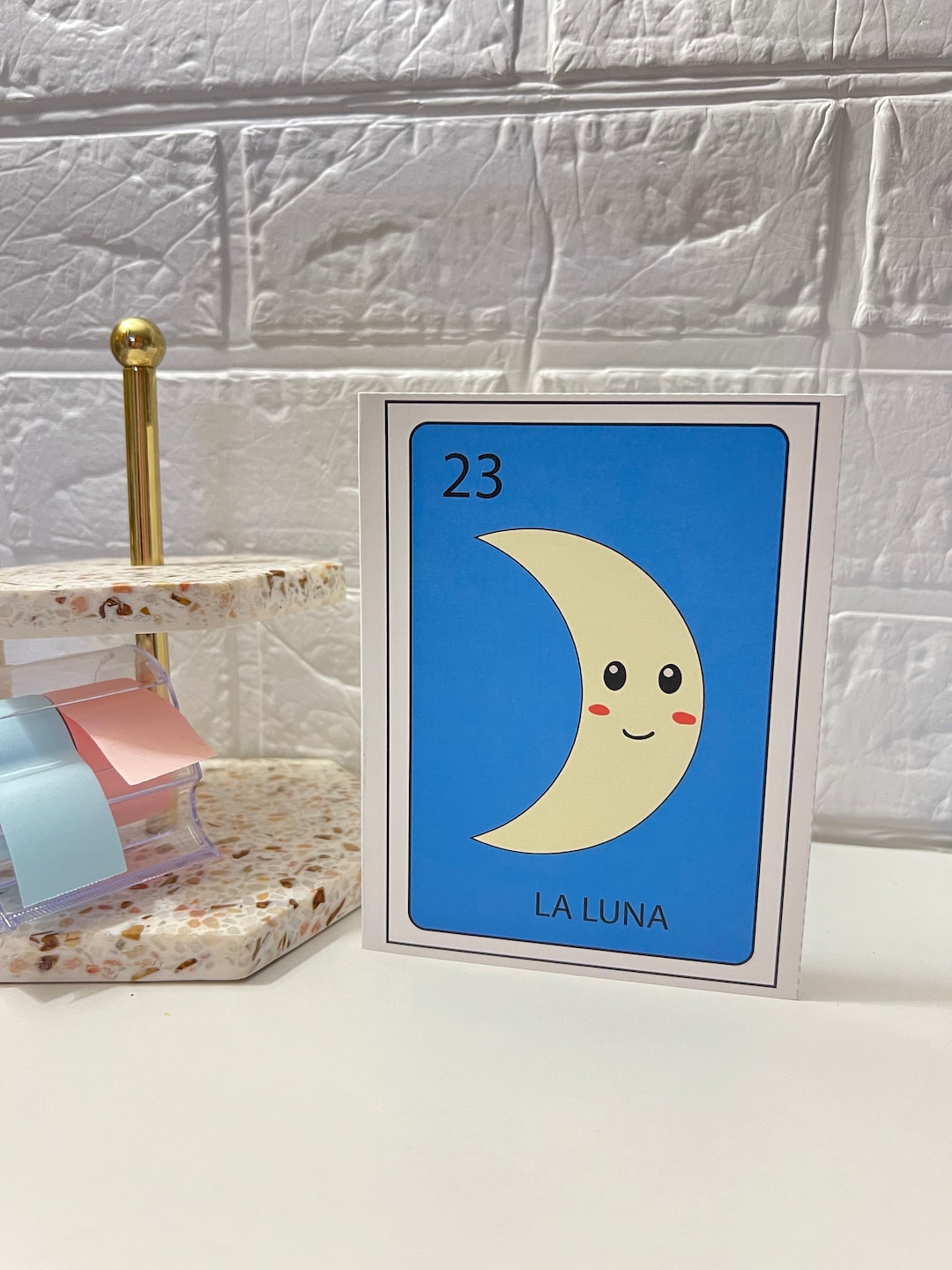 La Luna Lotería Greeting Card - Matte Cardstock - Etsy