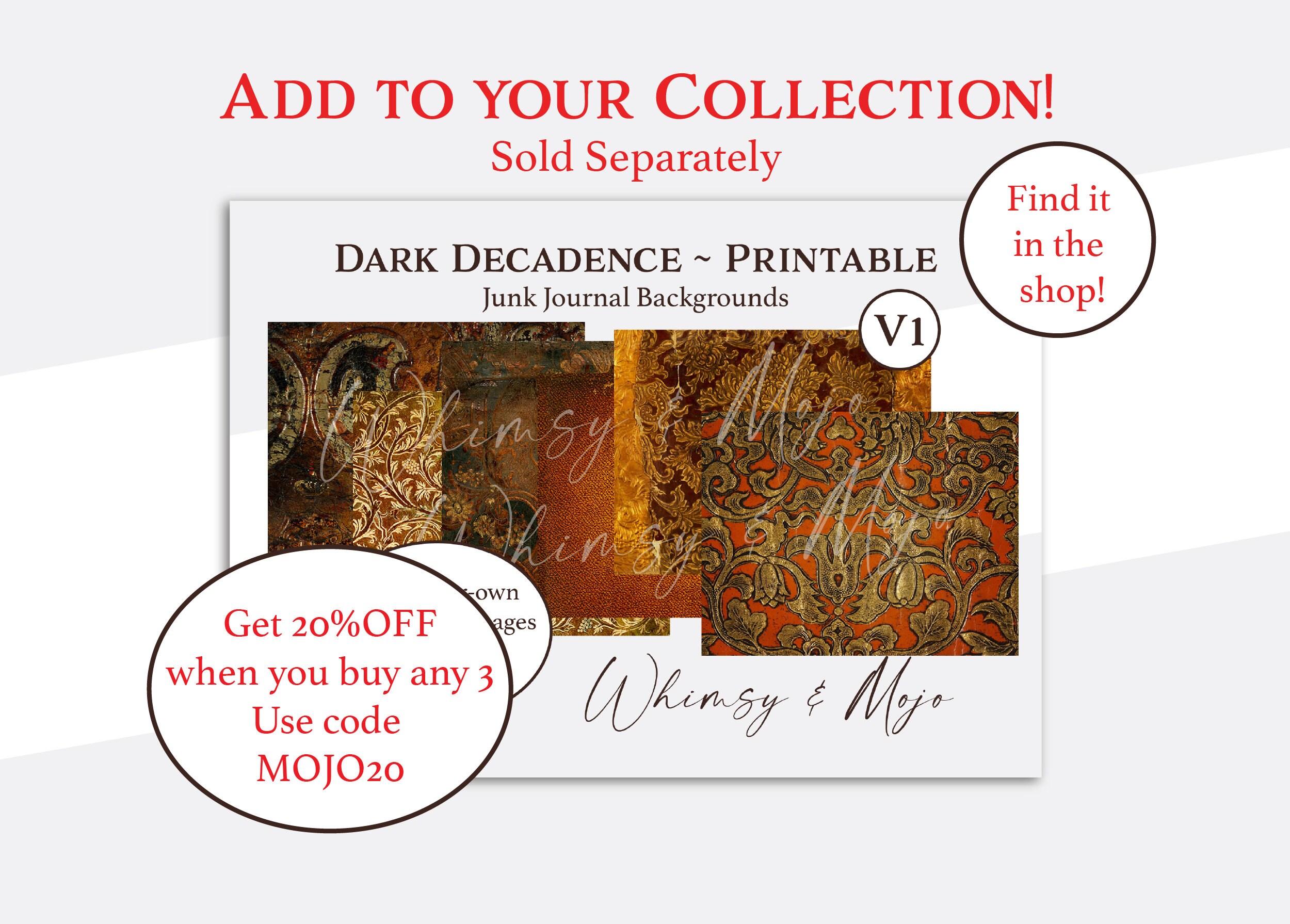 DARK DECADENCE Junk Journal Printable Backgrounds Junk Journal - Etsy