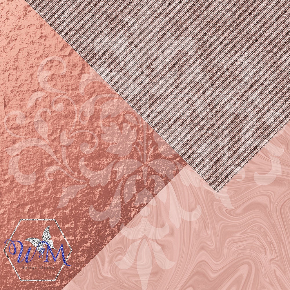 Rose Gold Digital Paper, Rose Gold Textures 2, Rose Gold Digital ...