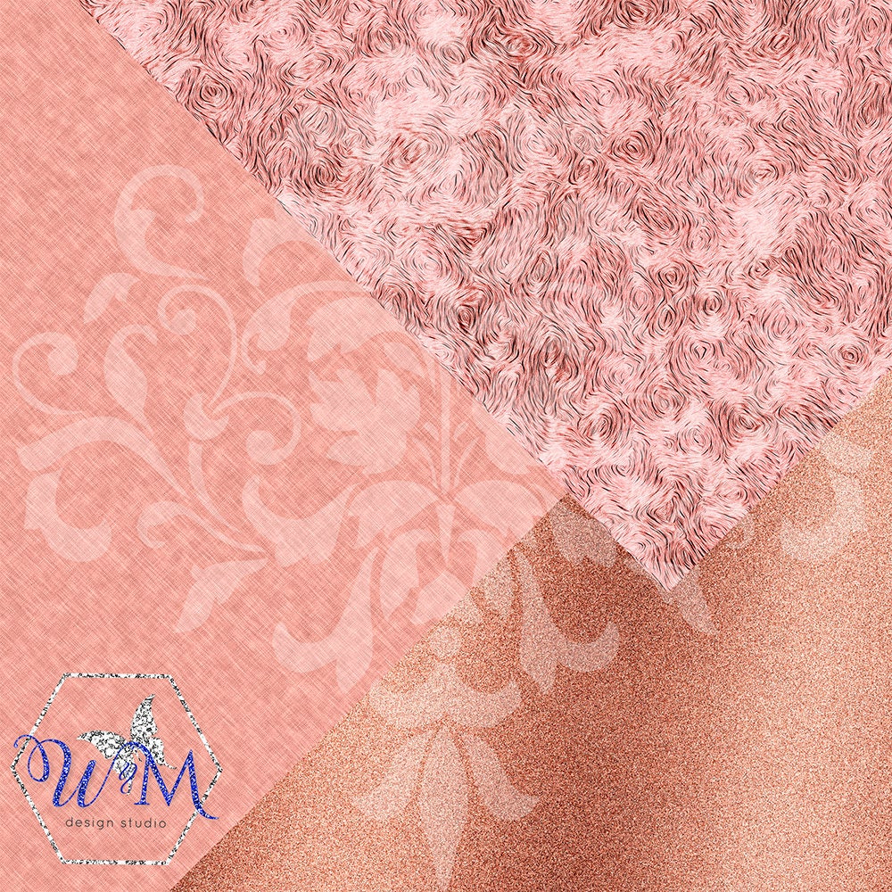 Rose Gold Digital Paper, Rose Gold Textures 2, Rose Gold Digital ...