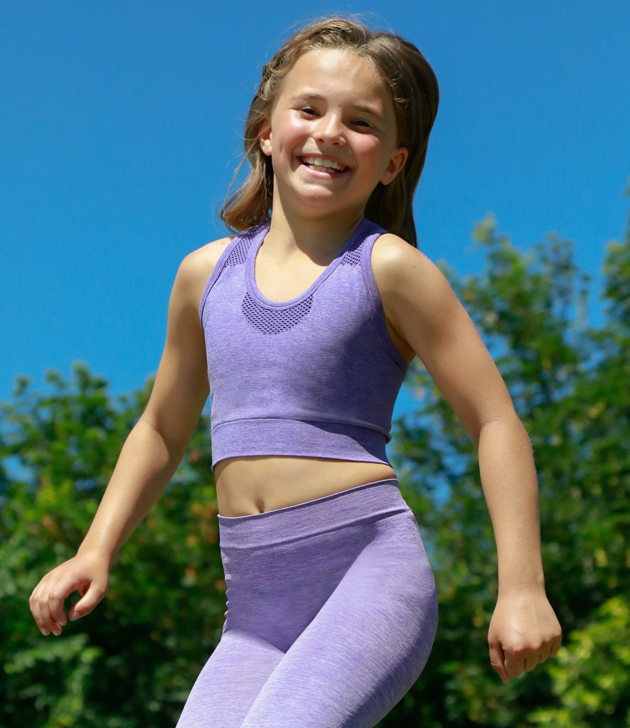 Kids seamless crop top /sports bra /personalised /ice | Etsy