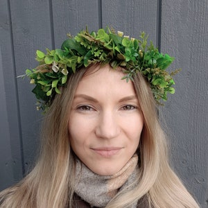 Greenery Headpiece Green Crown Flowercrown Woodland Meadow Bridal Crown ...
