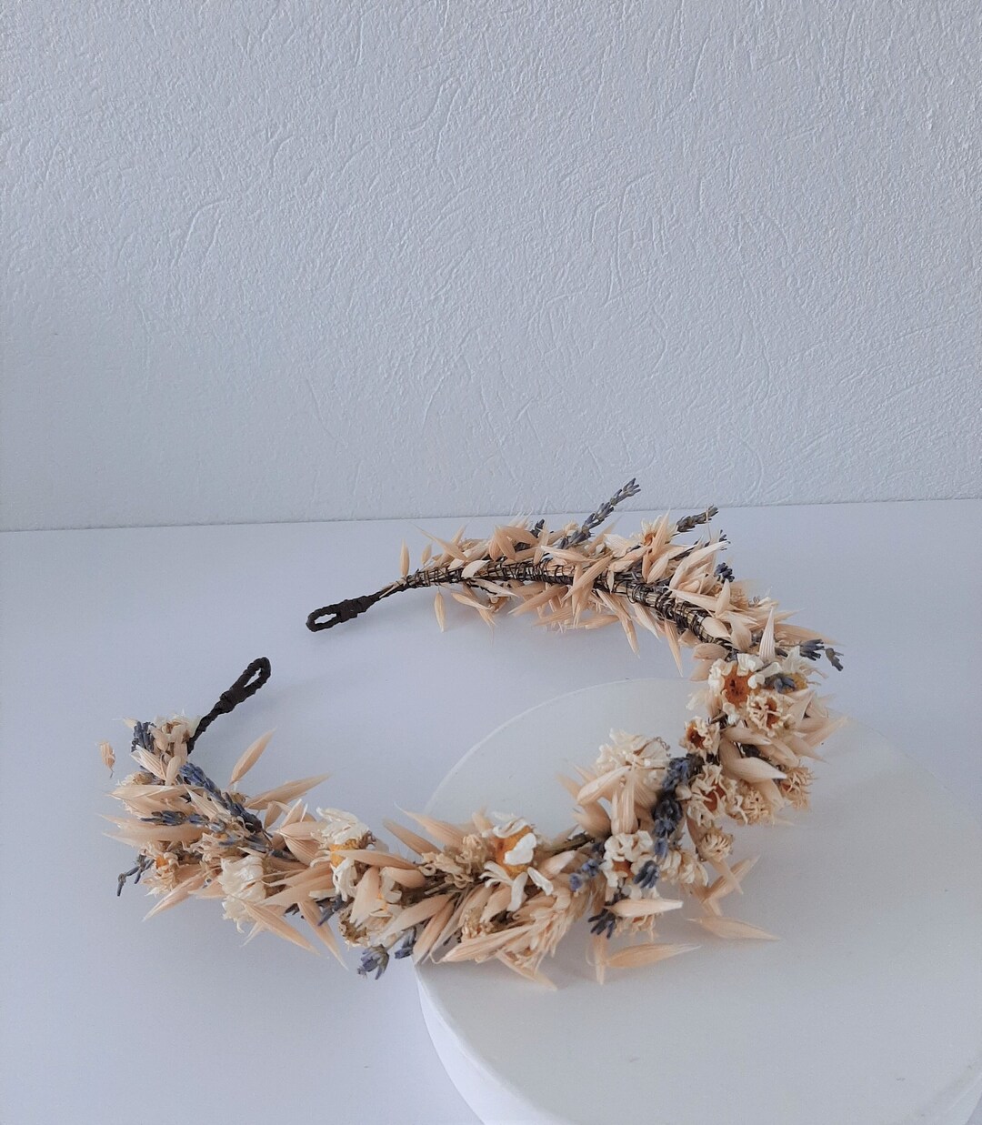 Real Lavander Daisies Oats Head Crown Rustic Headpiece Pregnancy ...