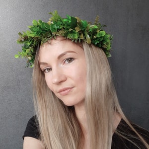 Greenery Headpiece Green Crown Flowercrown Woodland Meadow Bridal Crown ...