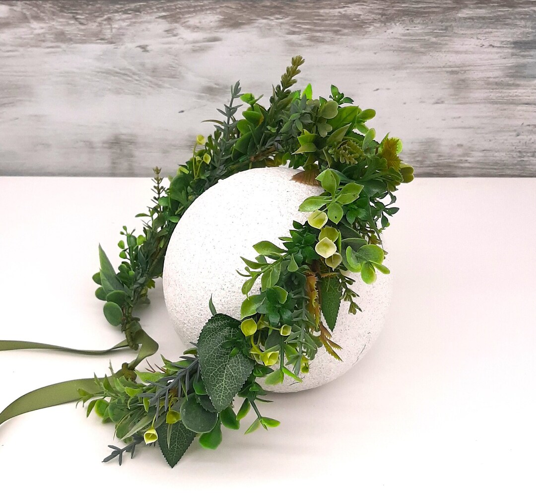 Greenery Headpiece Green Crown Flowercrown Woodland Meadow Bridal Crown ...