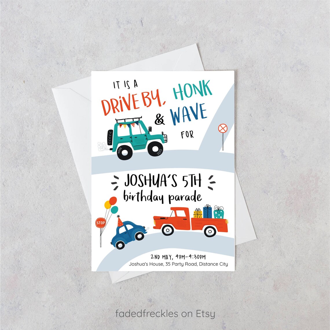 Drive by Invitation Drive by Parade Instant Download - Etsy