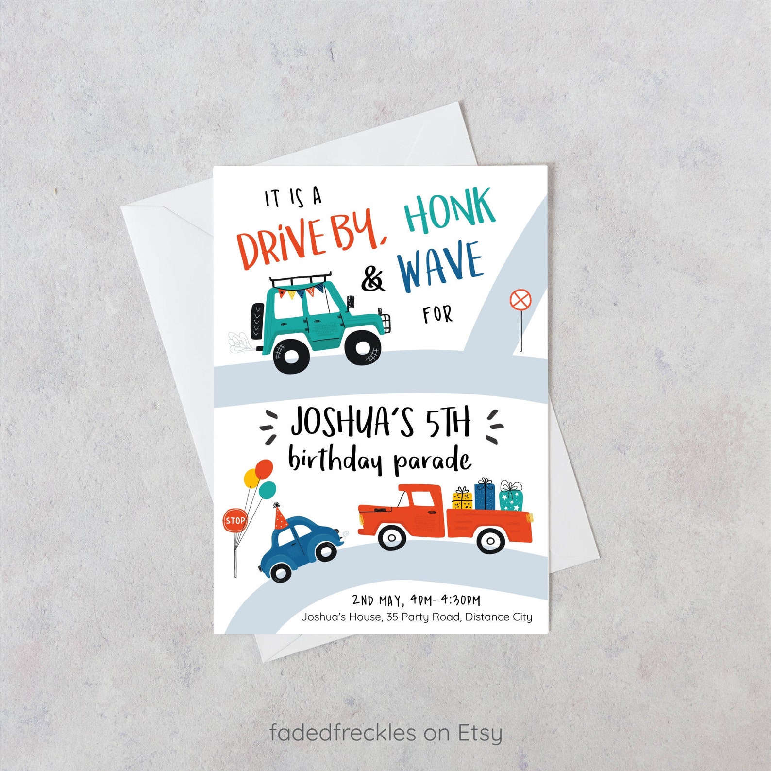 Drive by Invitation Drive by Parade Instant Download - Etsy