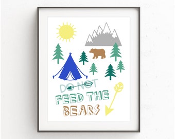 Do Not Feed Bears Sign - Etsy