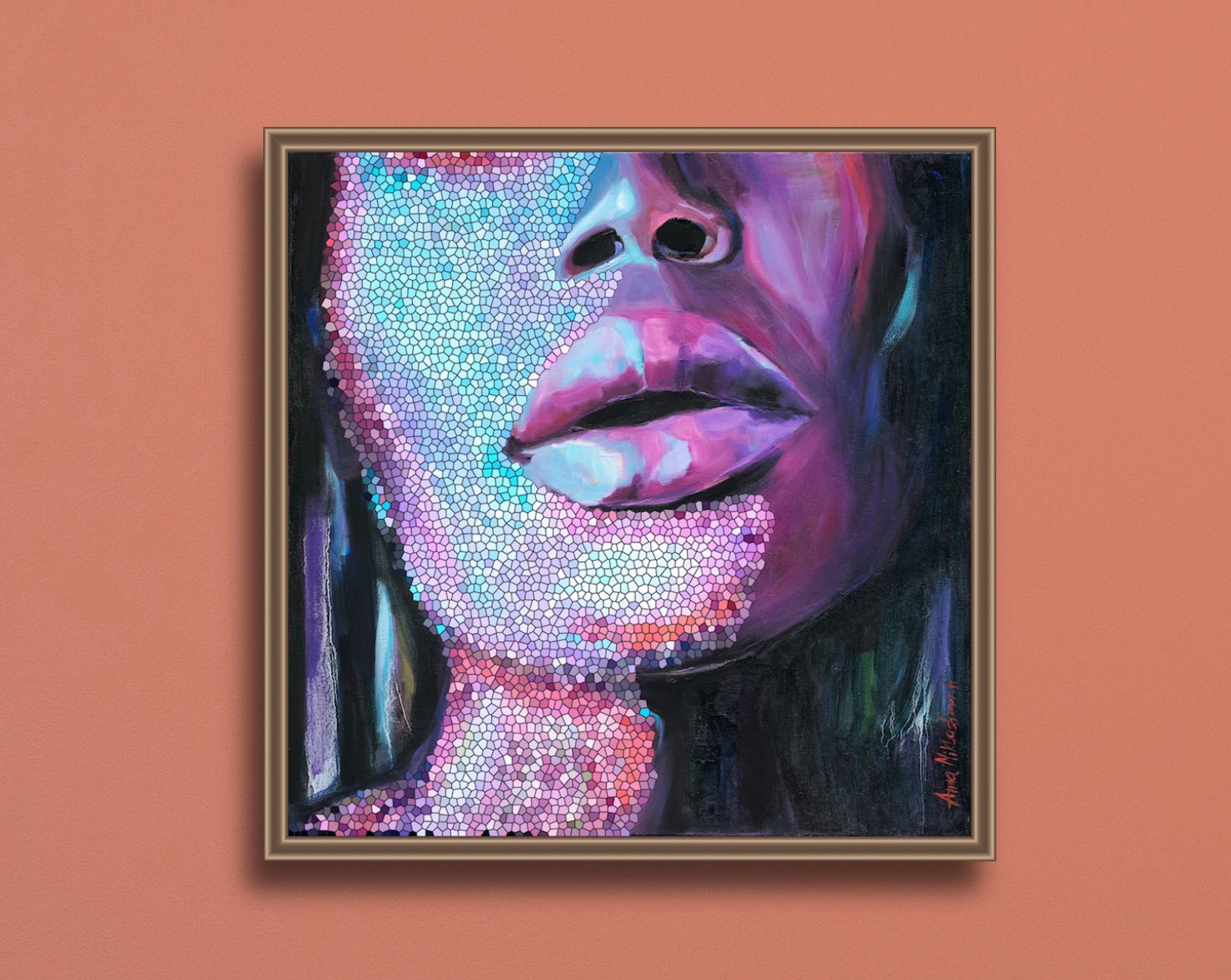 Large African American Wall Art Black Woman Power Portrait Etsy