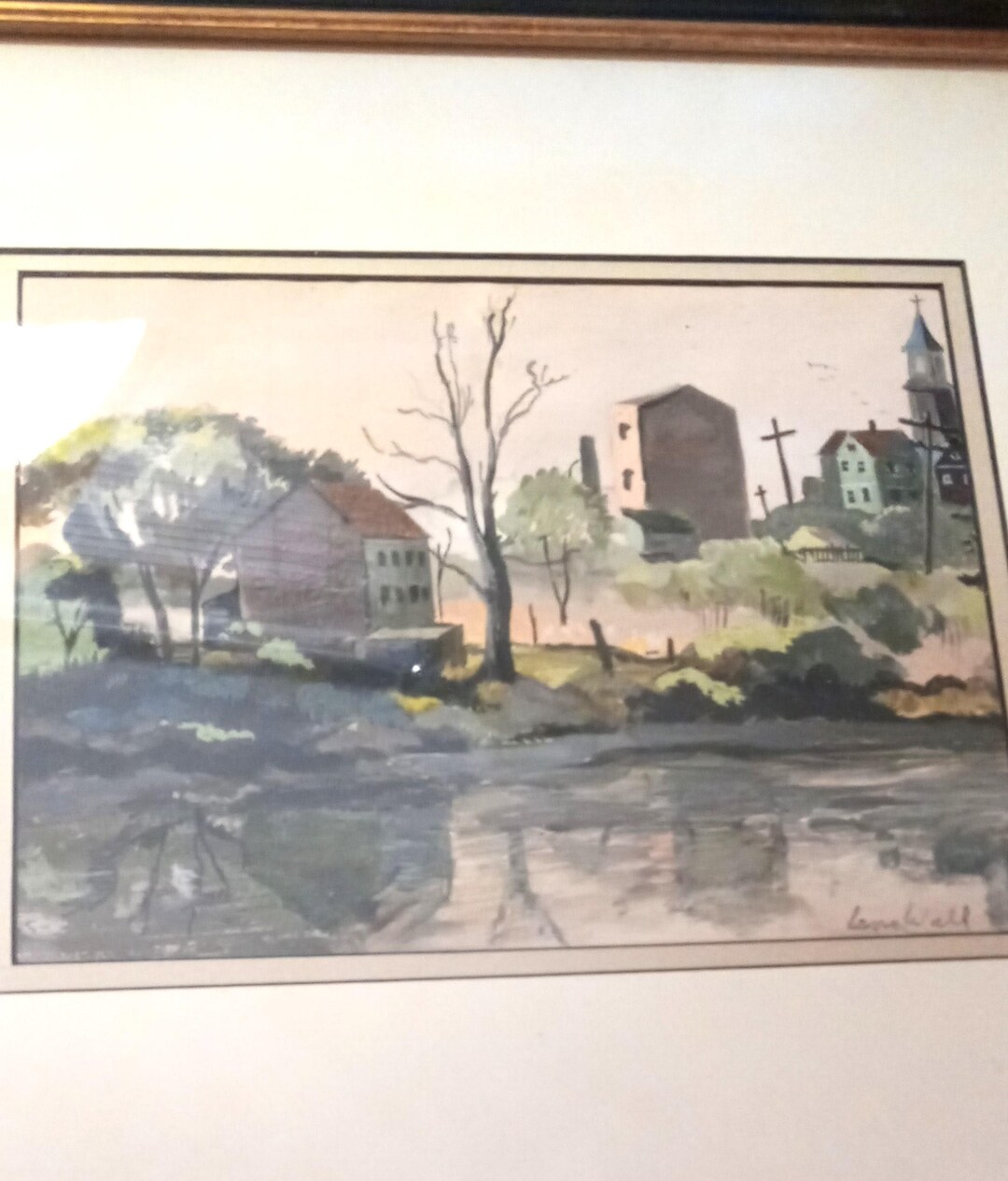 Leon Wall - "water's Edge" Framed Painting - Etsy