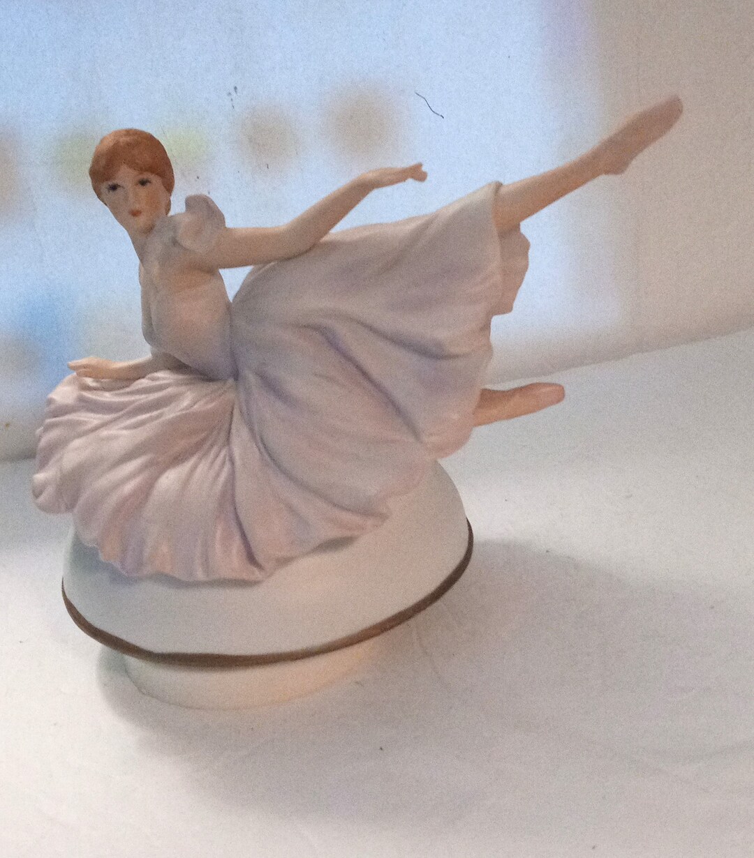 Schmid Ceramic Ballerina Music Box - Etsy