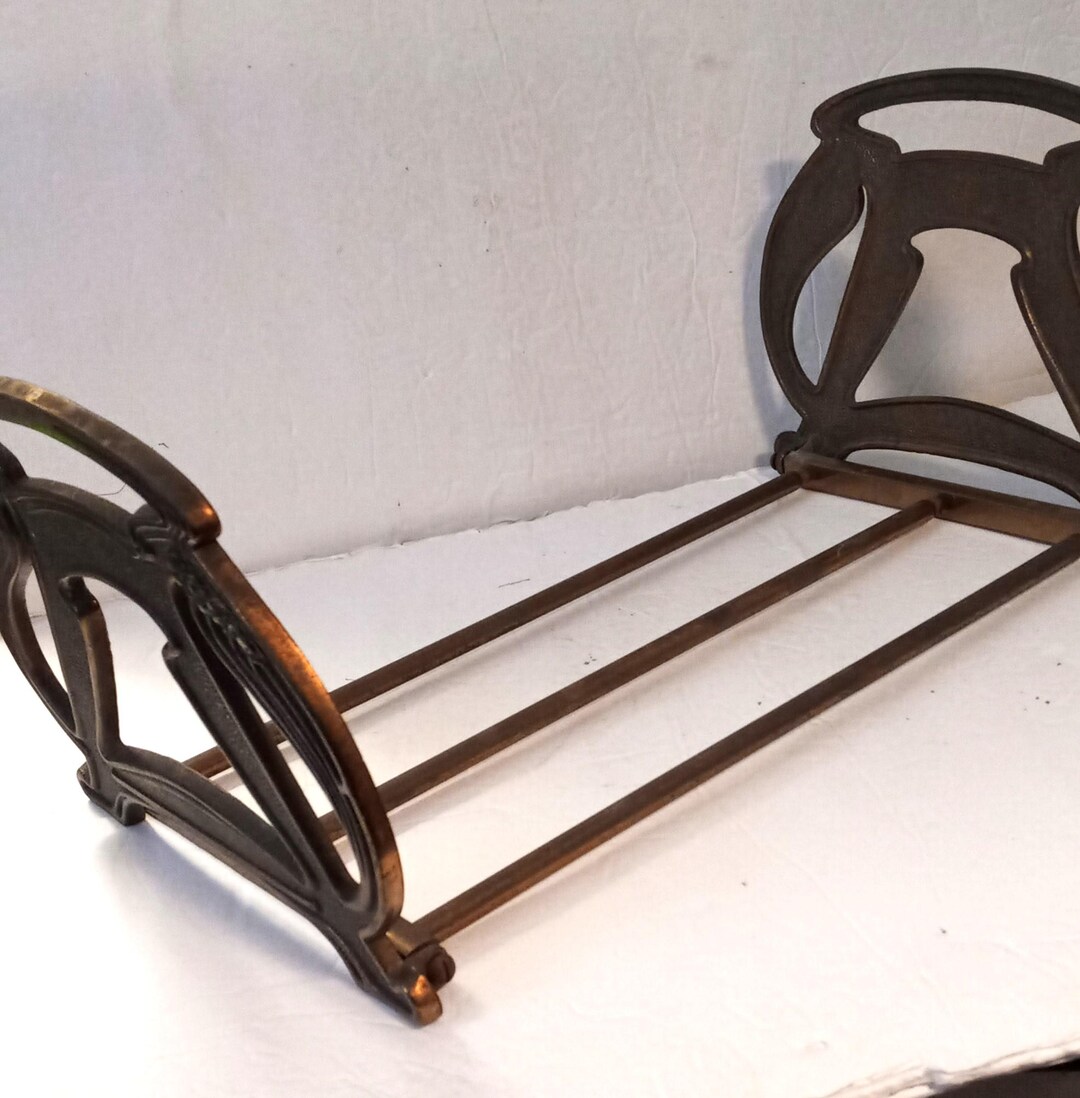 Art Nouveau Telescoping Brass Book Rack - Etsy