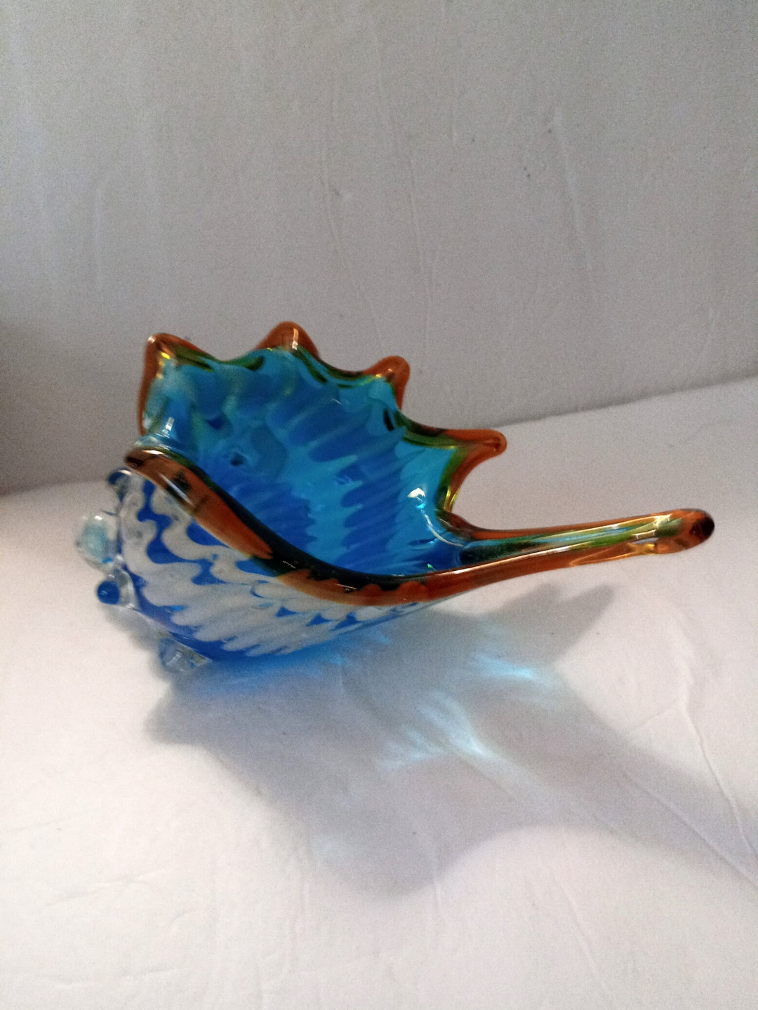 Vintage Murano Glass Conch Shell - Etsy