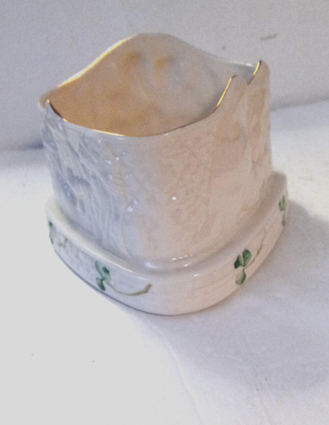 Irish Belleek Porcelain Shamrock Advent/nativity Votive Tea Light ...