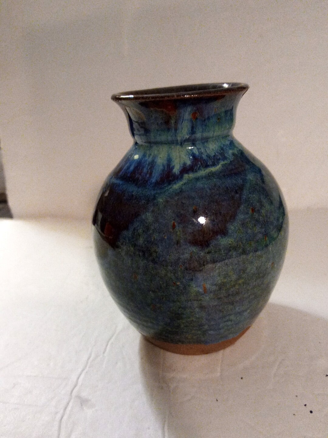 Modern Various Blues Blended Design Glazed & Unglazed Vase - Etsy