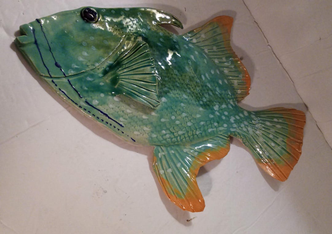 Trigger Lawson Ceramic Fish Wall Plaque - Etsy