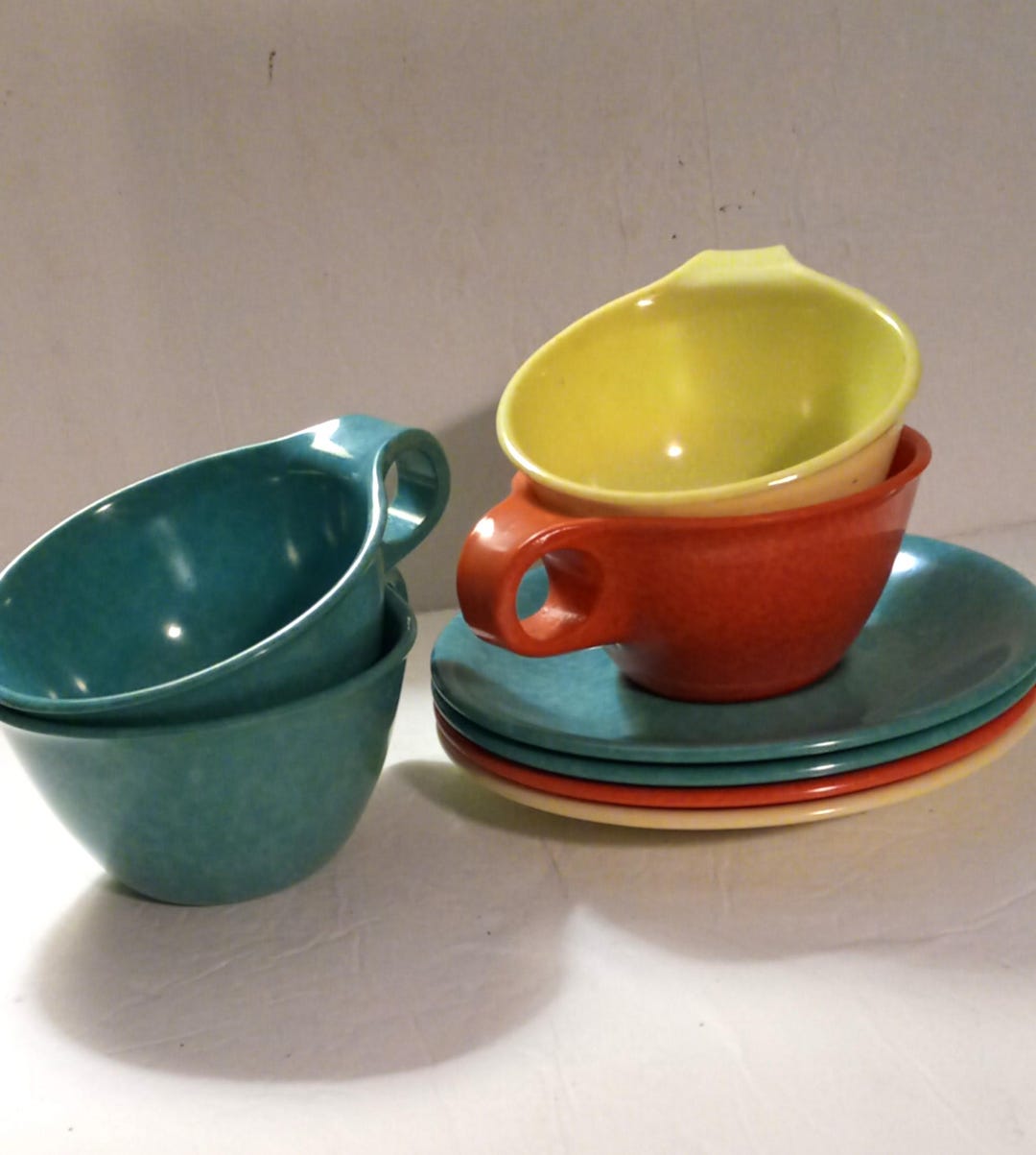 4 Russel Wright Residential Cups & Saucers - Etsy