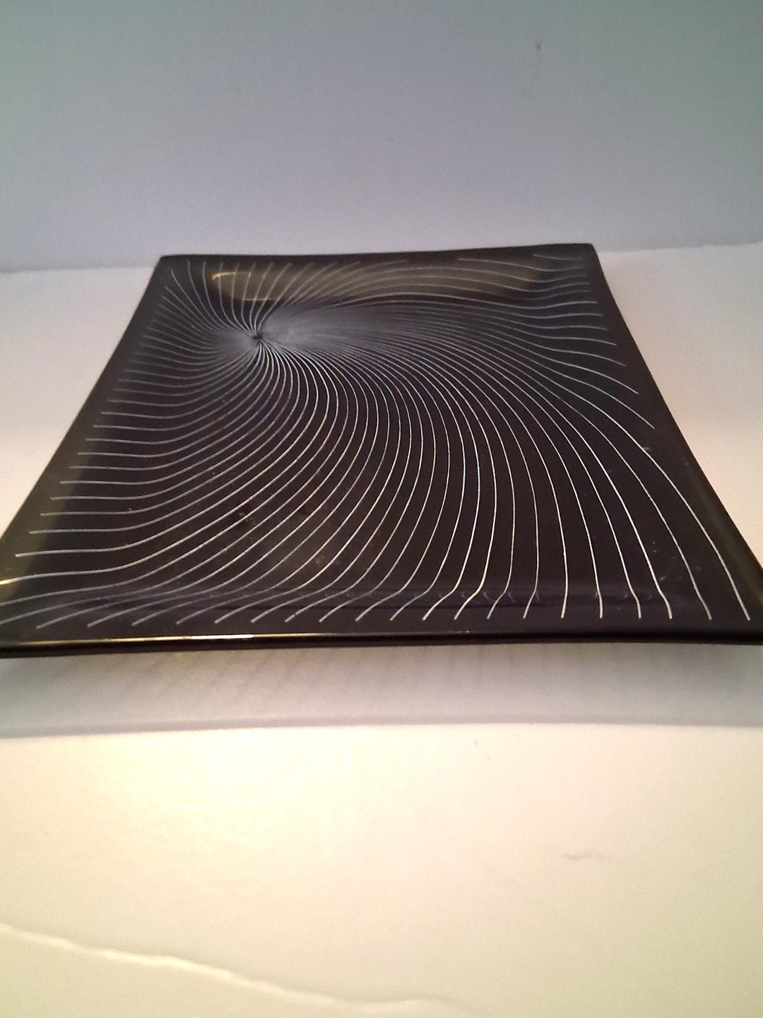 Lausitzer Optic Art Rectangular Glass Tray - Etsy