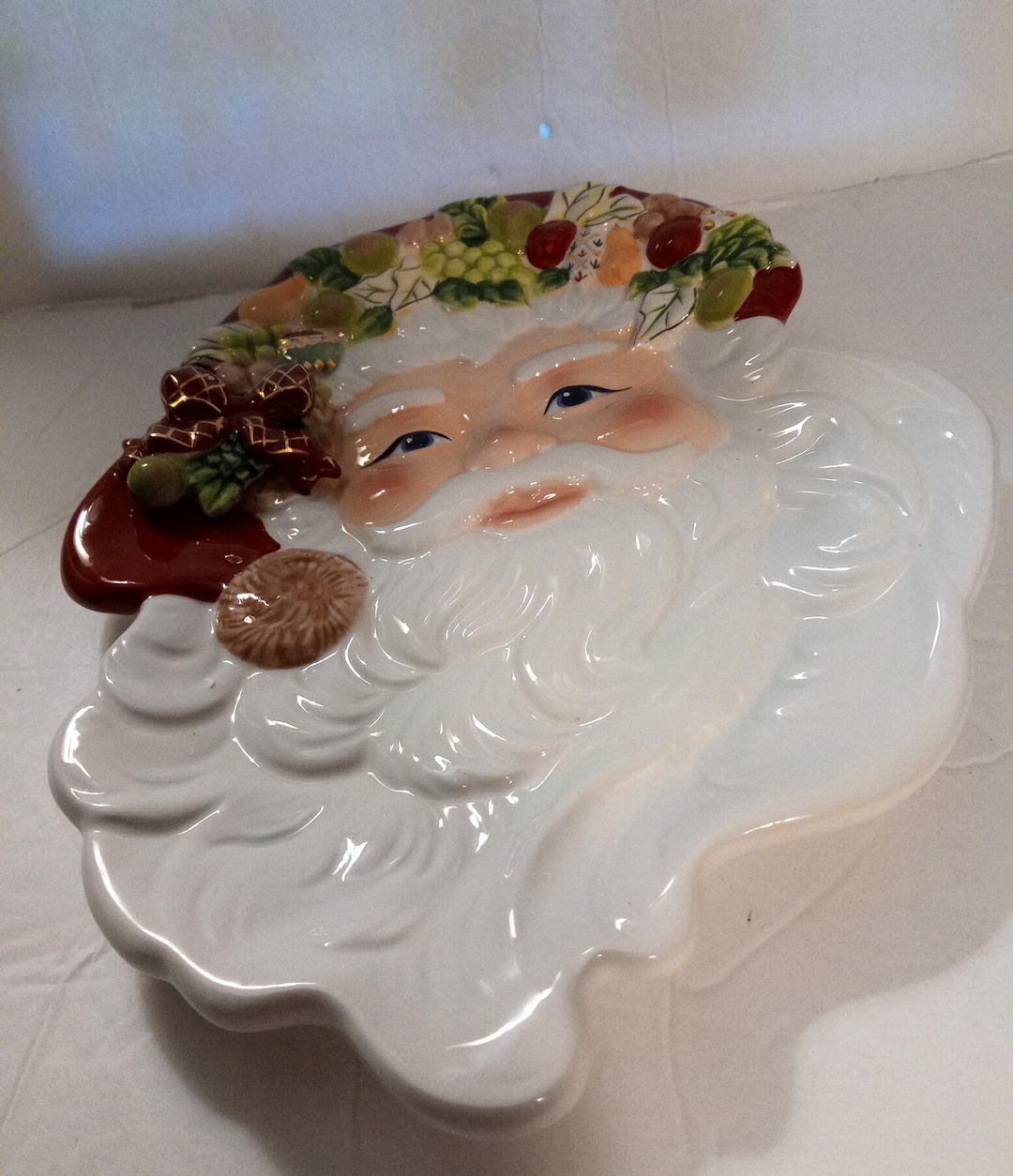 Waterford Holiday Heirlooms - Santa Cookie Dish - Etsy