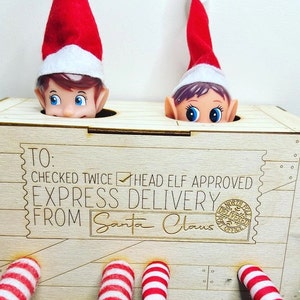 Elf Arrival Postcard in Acrylic I'm Back Elf Accessories - Etsy