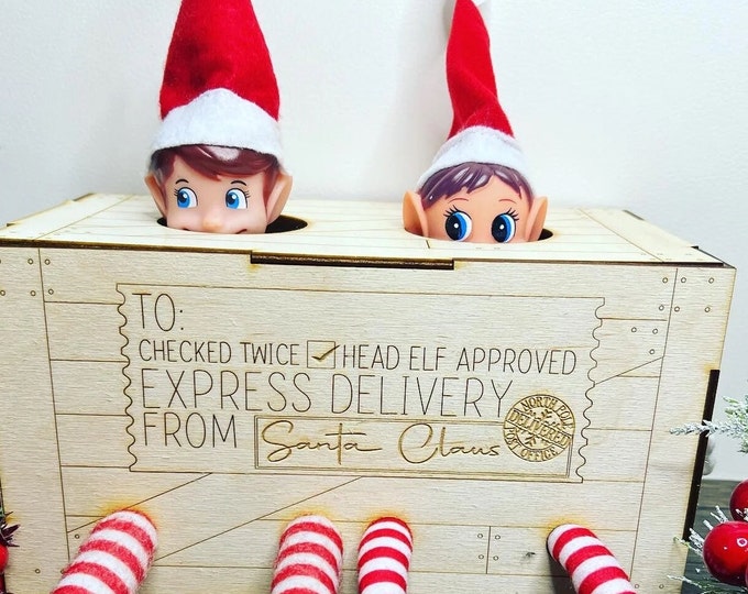 Elf Arrival Crate One or Two Elves - Etsy