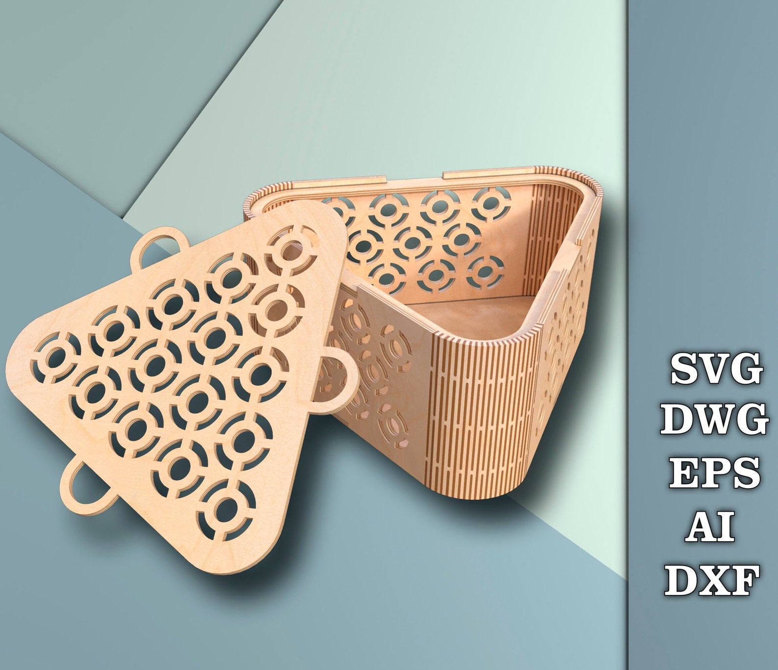 Living Hinge Box Box With Lid Svg Flexible Vector Files for - Etsy