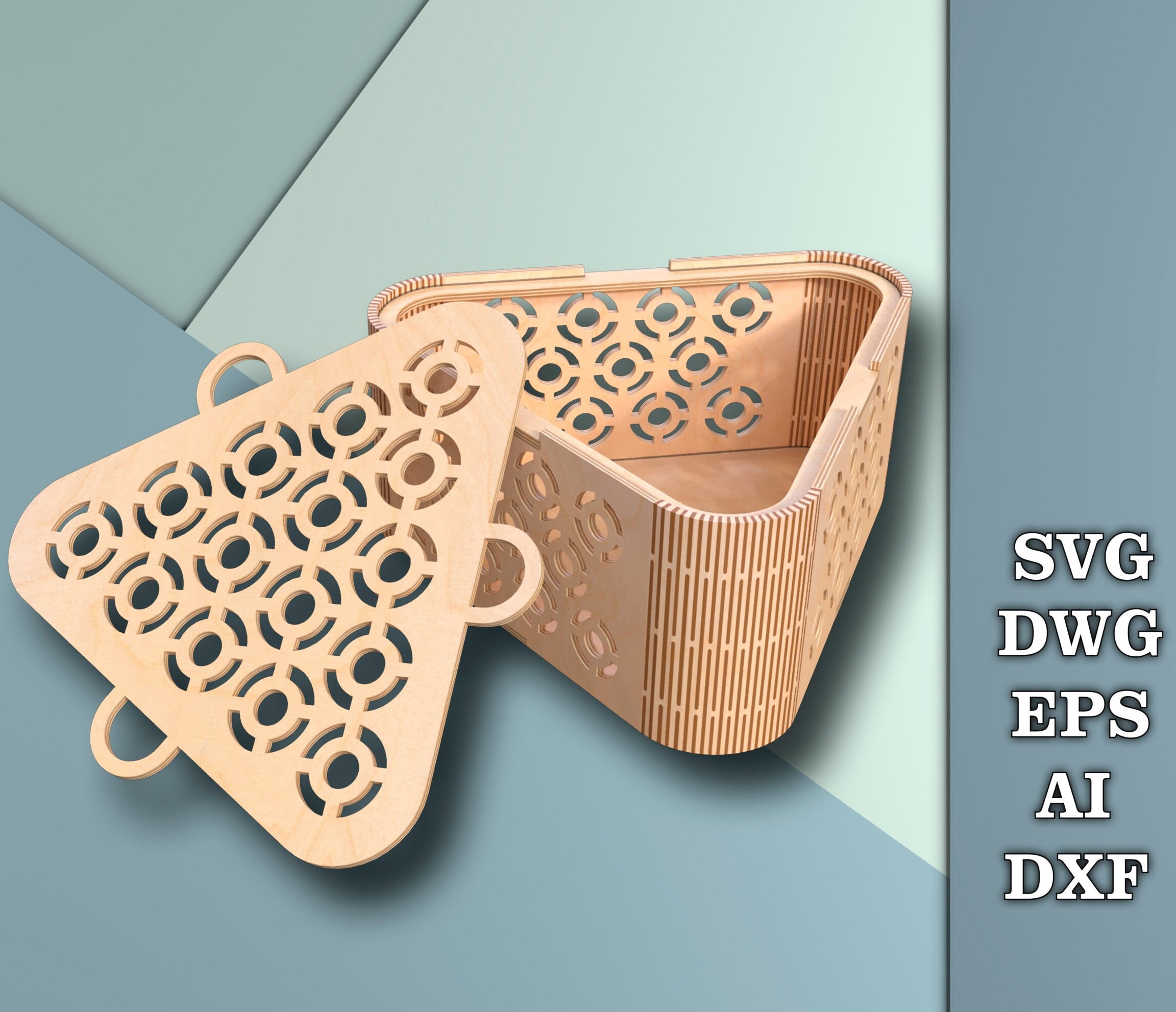 Living Hinge Box Box With Lid Svg Flexible Vector Files for - Etsy