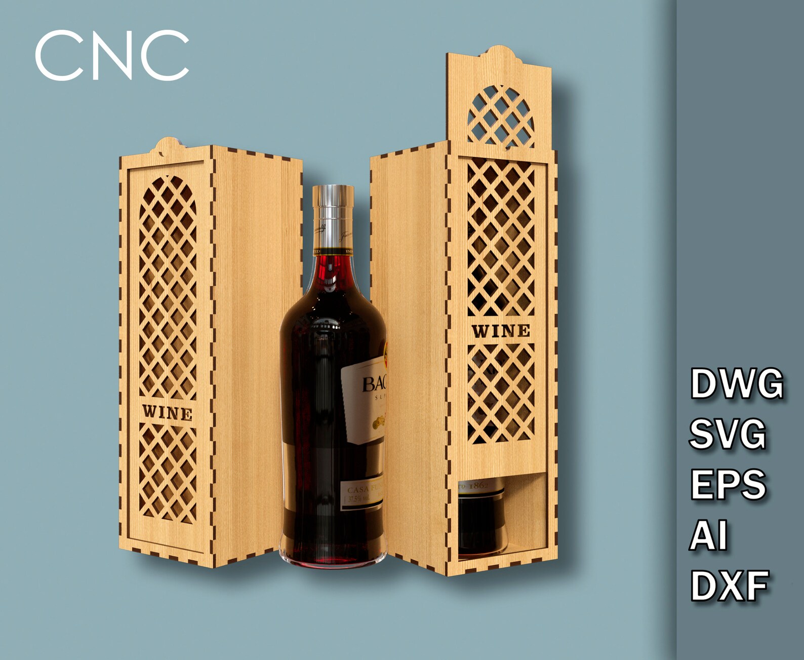 Wine Bottle Box Svg Ceremony Wine Bottle Box CNC Laser Cut - Etsy