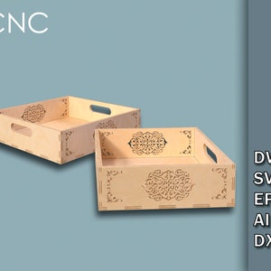 Trays With Handles for Coffee Table, Тrays Laser Cut, Serving Tray Svg ...