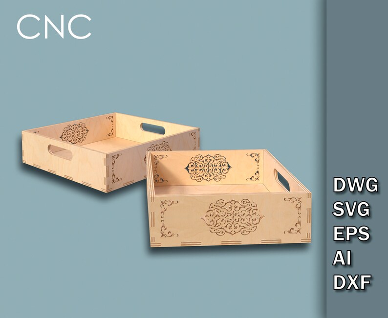 Trays With Handles for Coffee Table Тrays Laser Cut Serving - Etsy