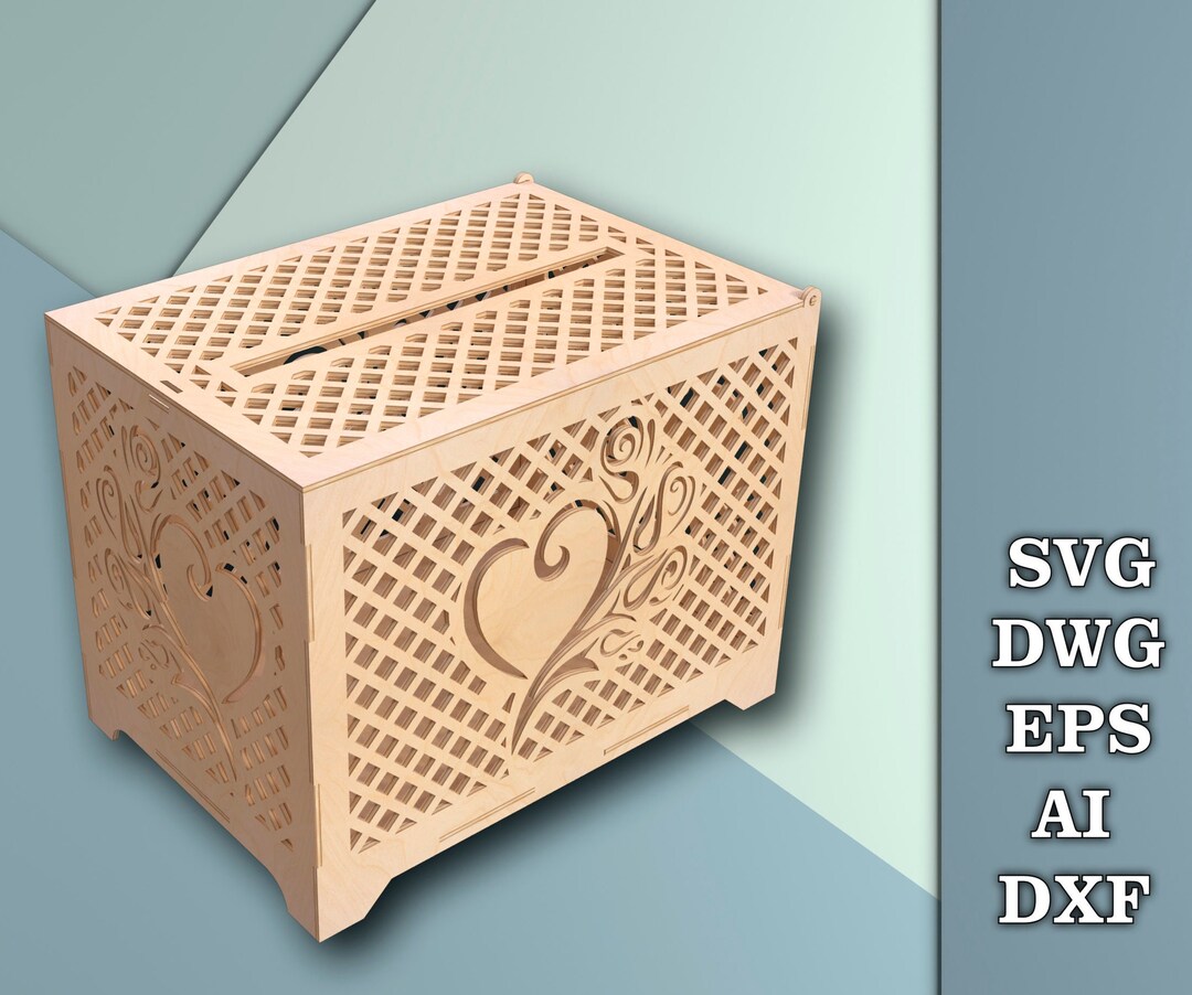 Wedding Card Box With Slot, Wedding Envelope Box, Wedding Gift Card Box ...