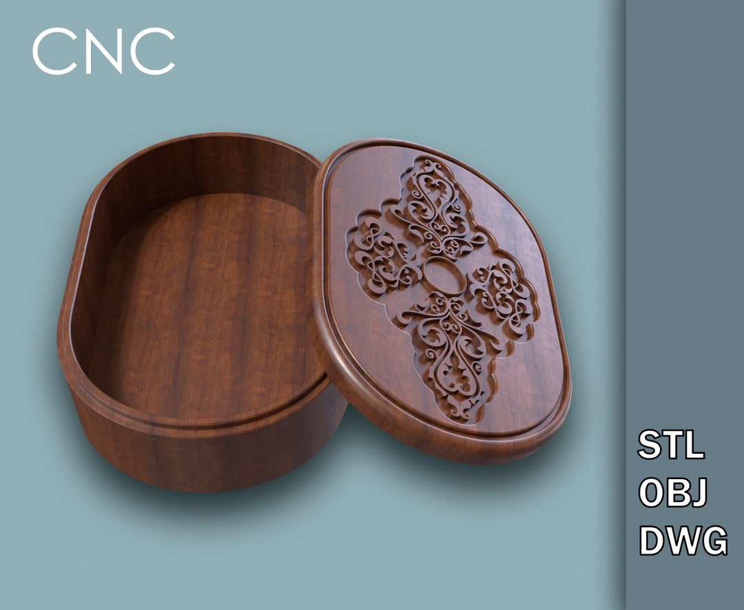 Oval Jewelry Storage Box STL, Box for Your Small Things, STL Models for ...