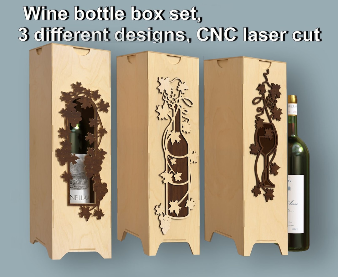 Ceremony Wine Bottle Box Bundle, CNC Laser Cut Files, Wooden Box for ...