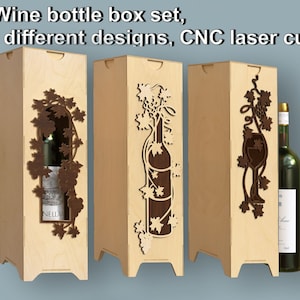 Ceremony Wine Bottle Box Bundle, CNC Laser Cut Files, Wooden Box for ...