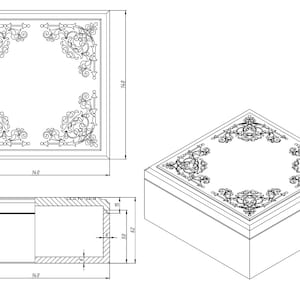 Square Jewelry Storage Box STL, Box With Lid, STL Models for 3D ...