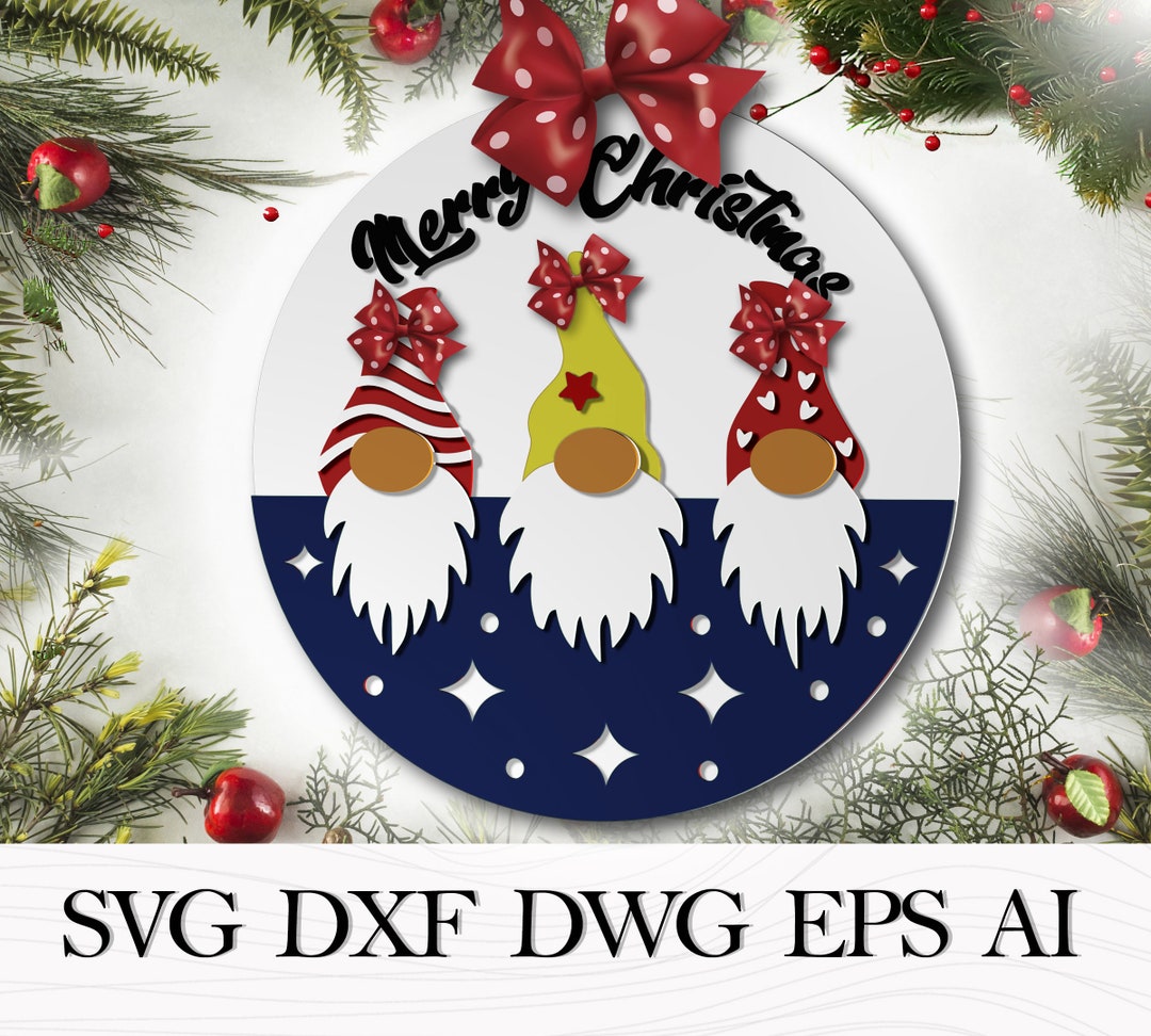 Christmas Sign, Laser Cut File, CNC File Christmas, Christmas Welcome ...