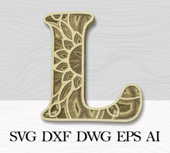 Layered Letter L Layered Letter for Wall Decor Digital File | Etsy