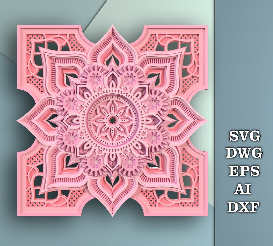 Mandala Multilayer SVG File, Layered Mandala Svg, Pattern Flower ...