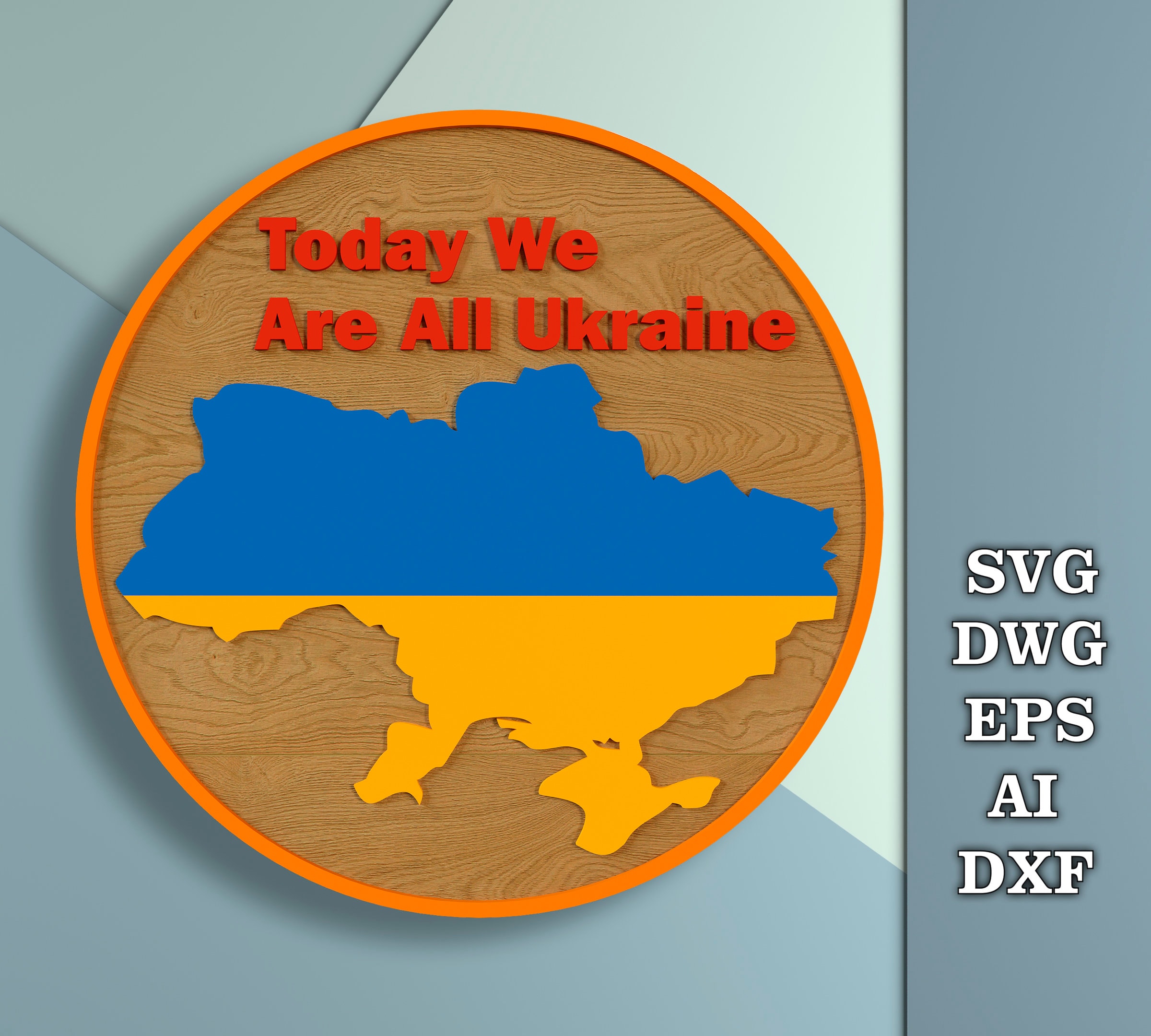 Today We Are All Ukraine Sign With Ukraine Map Svg Patriotic - Etsy Canada