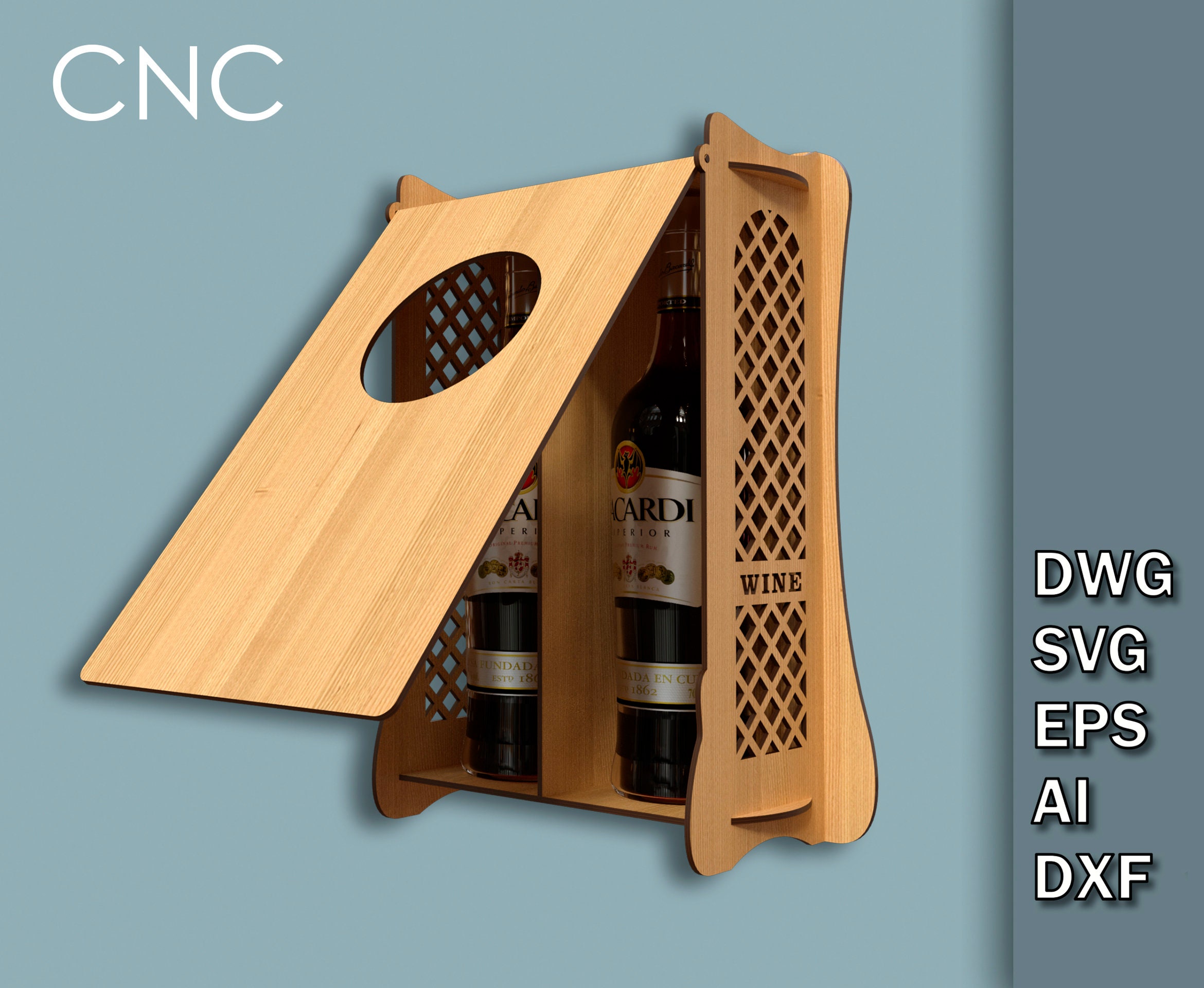 Soporte para botellas de vino botellero modular svg estante - Etsy México