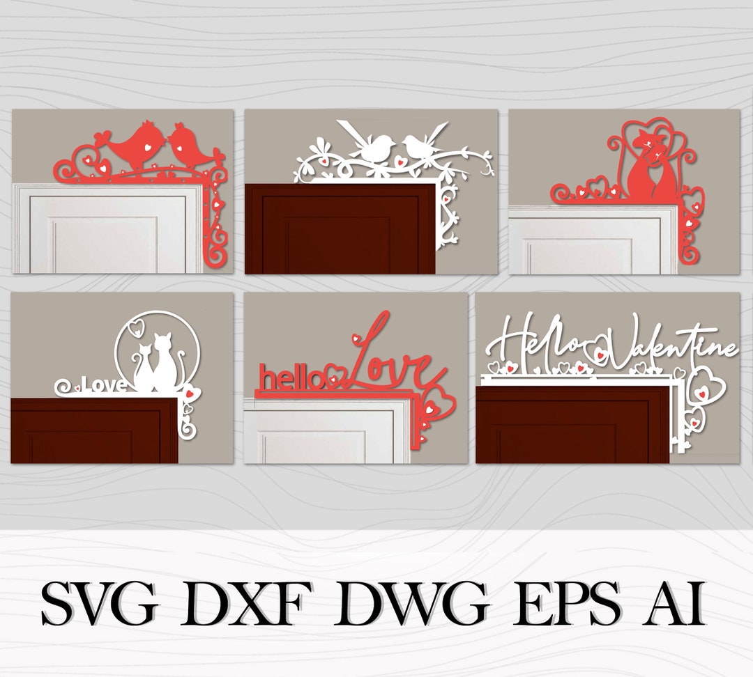 Door Corner Sign for Valentine's Day, Valentines Day Sign Bundle SVG ...
