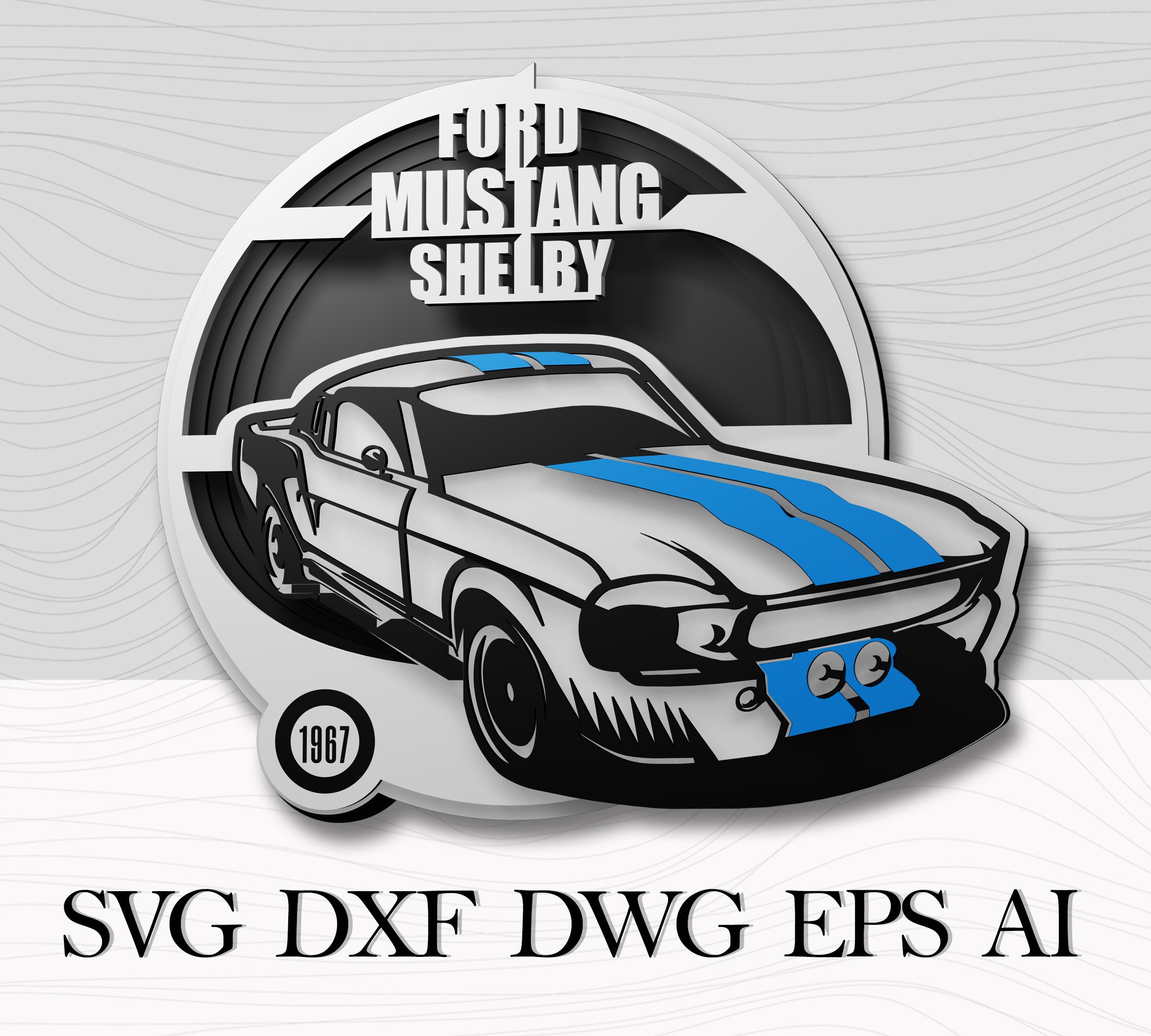 Decor Legendary American Car, 3D Wall Decoration, DIY Wall Decor ...