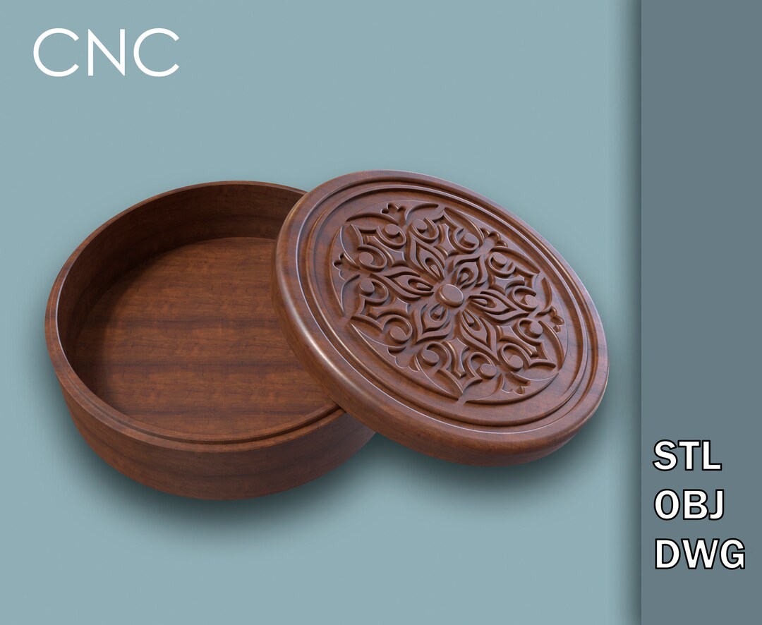 Round Jewelry Storage Box STL, Jewelry Box for Your Little Things, STL ...