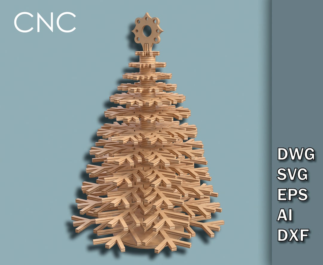 Standing Christmas Tree, CNC Laser Cut, DIY Christmas Decoration ...