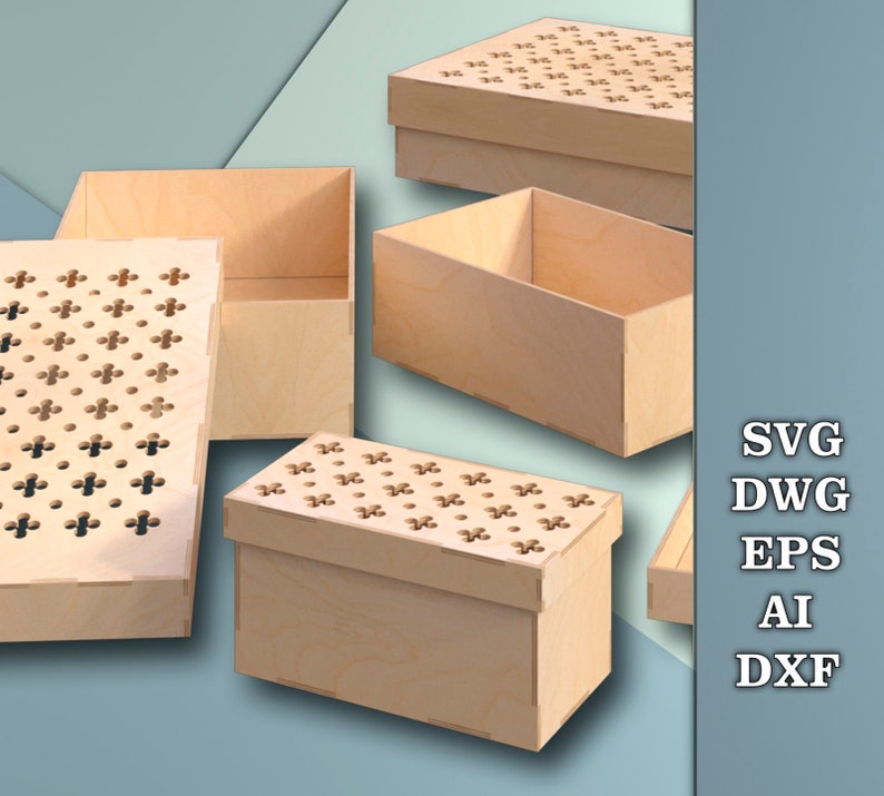 Laser Cutting Box With Lid A Set of Boxes of Different Sizes - Etsy