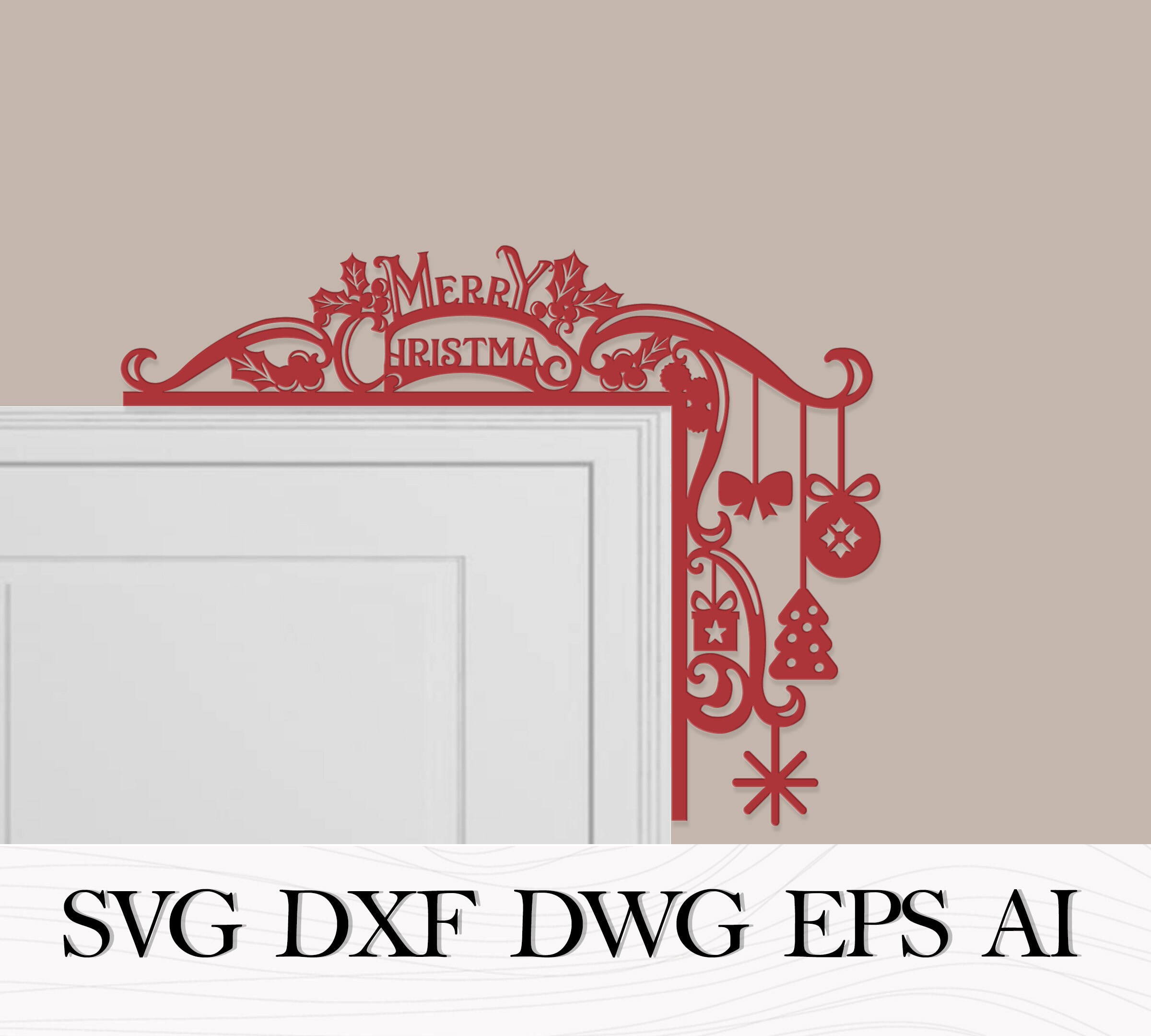 Set of Christmas Door Corner Sign Christmas Sign SVG Front - Etsy