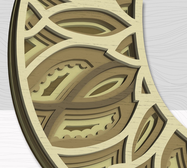 Multilayer Letter С Digital File Wall Art Layered DXF - Etsy