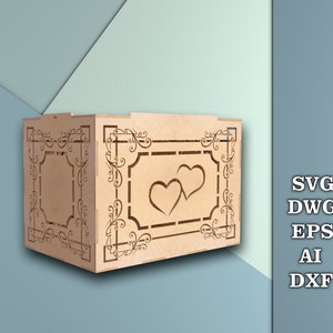 Wedding Card Box With Slot, Wedding Envelope Box, Wedding Gift Card Box ...