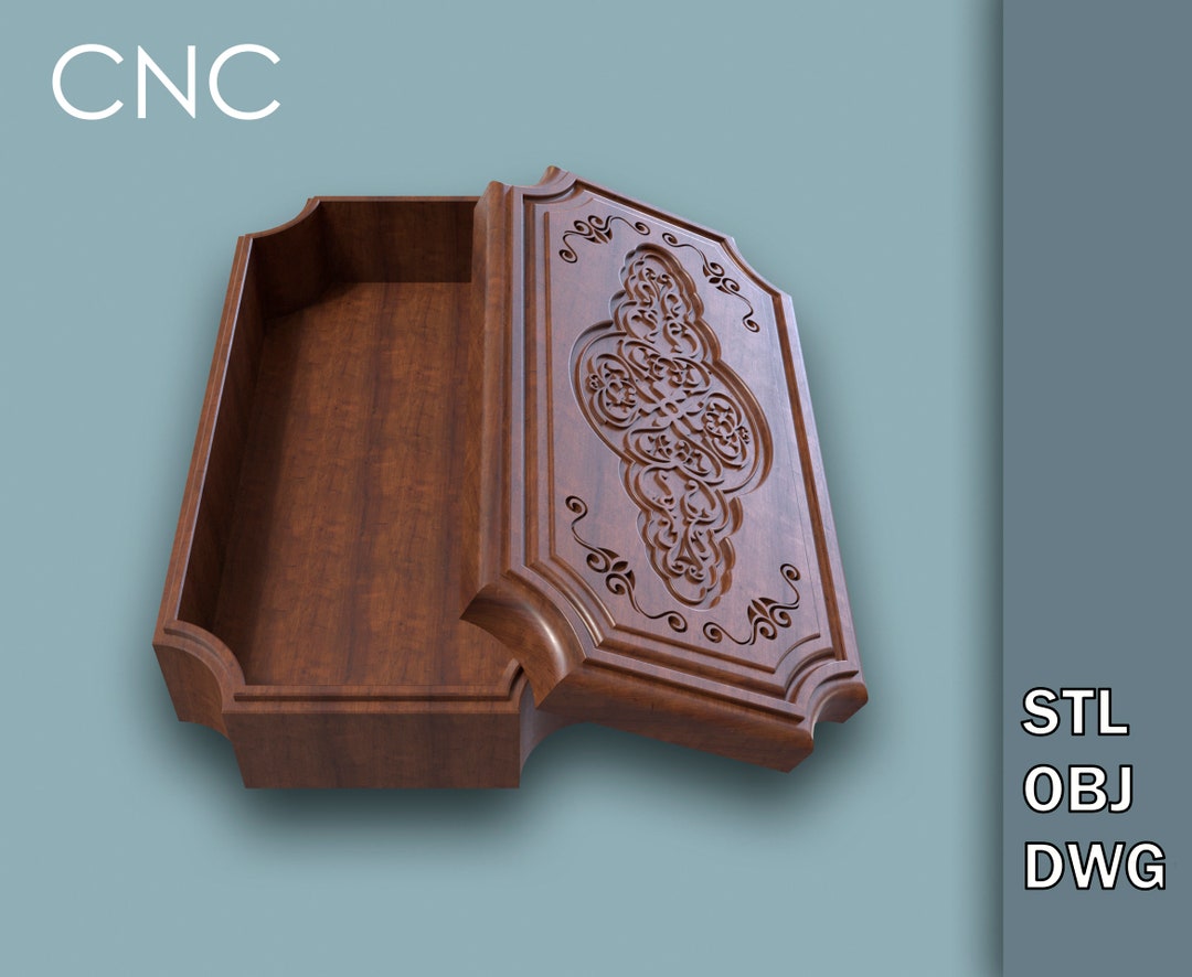 Jewelry Storage Box STL, Rectangular Box With Lid, STL Models for 3D ...