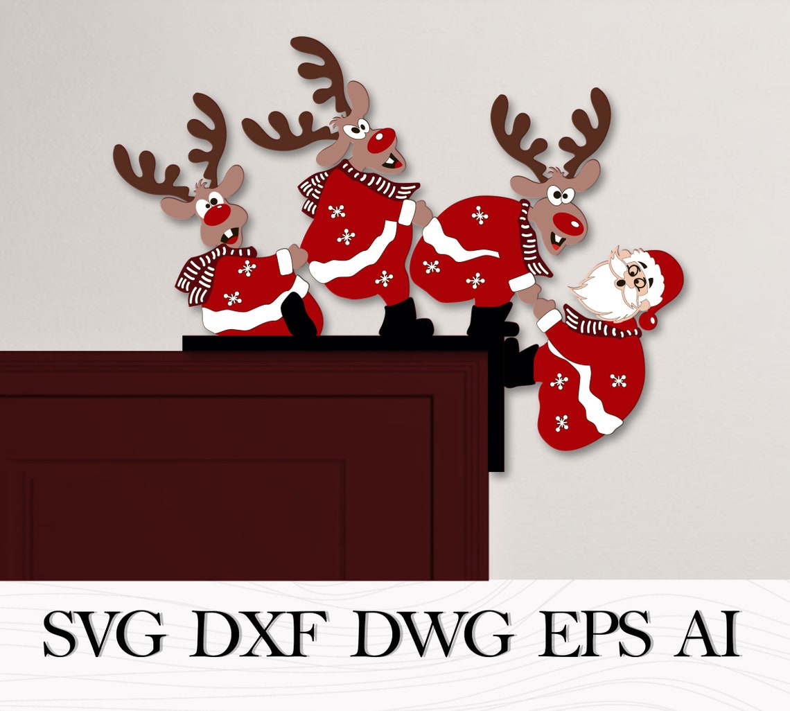Christmas Door Corner Sign, Сhristmas Door Hanger, Door Sign Svg ...